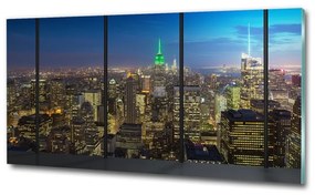 Wallmuralia Foto-obraz fotografie na skle New York noc 100x50