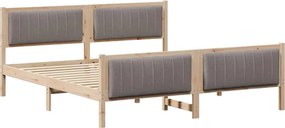 Rám postele Hnědá a taupe 180 x 200 cm Masivní borovicové dřevo 3394306