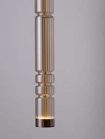 LED zlato-cognac moderní lustr Bento