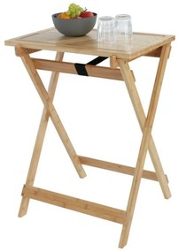 Skládací bambusový stůl s krájecí deskou LUGO, 2v1. WENKO