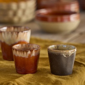 Tmavě hnědý kameninový šálek na espresso 70 ml Poterie – Casafina