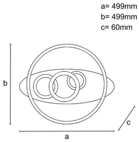LED Stmívatelné stropní svítidlo LED/105W/230V 3000-6500K + dálkové ovládání