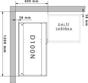 SORENTO pl | dolní skříňka D100N rohová | 120x60cm | LEVÁ | bílá/béžová