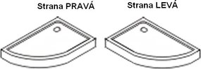 NOTRE AS-L 100x80 ČERNÝ Sprchový box asymetrický - levé provedení