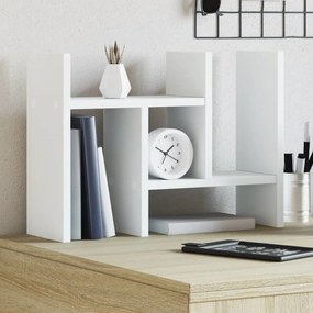 vidaXL Stolní organizér 34,5x15,5x35,5 cm kompozitní dřevo [848057] Barva: Bílá