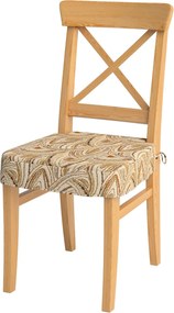Sedák na židli IKEA Ingolf barva béžová látka pletený vzor, vzorované
