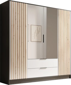 ADRK Furniture Skříň Neri 200 se zrcadly W-NER-200-BW