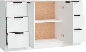 Příborníky 3 ks bílá kompozitní dřevo 3115836