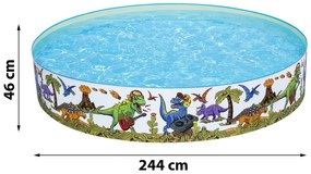Dinosauři dětský zahradní bazén Bestway 244 x 46 cm 55001