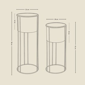 Zlaté glamour stojany na květiny OSMOS, 2 obaly