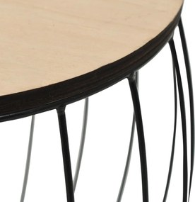 vidaXL Konferenční stolek 3dílná sada z překližky (topol) a železa [246838] Barva: Bílá