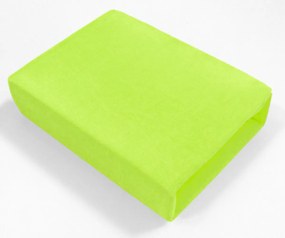 Polášek Froté prostěradlo na vysokou matraci (až 30cm), 180x200cm, na dvoulůžko, žluto-zelené