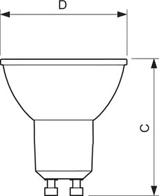Philips CorePro LEDspot 3W GU10 stříbrná / bodová žárovka / 230lm / 30