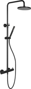 Sapho Mia - Sprchový set s baterií, průměr 20 cm, 1 proud, černá MA139B