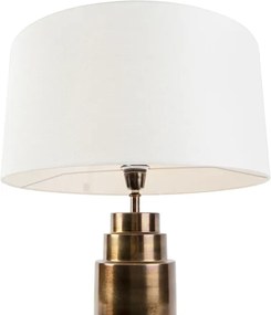 Stolní lampa v Art Deco stylu s stínítkem bílým 50 cm - Bruut