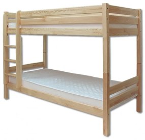 Drewmax Dřevěná postel 90x200 LK136 palanda borovice
