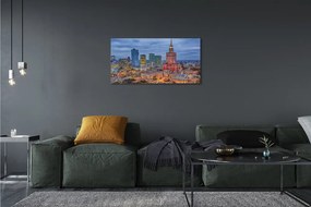 Obrazy na plátně Warsaw Panorama západu slunce 100x50 cm
