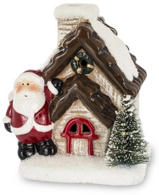 Vánoční keramická led dekorace domeček 159981