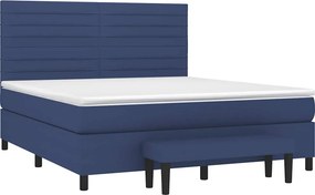 Box spring postel s matrací modrá 180x200 cm textil 3136699