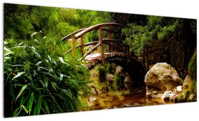 Obraz dřevěného mostu (100x40cm)