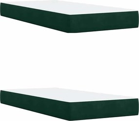 Box spring postel s matrací tmavě zelená 200x200 cm samet 3286417
