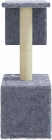 Škrabadlo pro kočky se sisalovými sloupky světle šedé 60 cm 171431