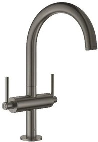 Grohe Atrio - Umyvadlová baterie s výpustí a otočným výtokem, kartáčovaný Hard Graphite 21022AL3