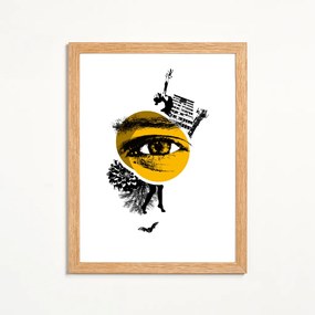 Eva Mořická | Oko I Rám: Dubový, Velikost: 60 x 40 cm