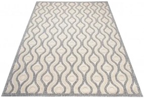 Kusový koberec Sisalový CANSAS FG81A Geometrický moderní krémový Rozměr: 60x100 cm