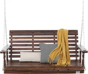 Dřevěná houpačka na verandu 1,4 m, houpačka na terasu na nádvoří a zahradu