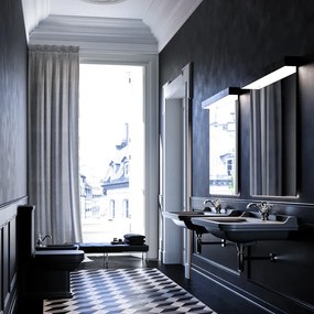Kerasan Kerasan, WALDORF WC kombi mísa 40x68cm, spodní/zadní odpad, černá mat, 411731