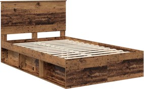 Rám postele Staré dřevo 135 x 190 cm Masivní borové dřevo 3409370