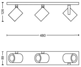 Philips - LED RGBW Stmívatelné bodové svítidlo Hue ARGENTA 3xGU10/4,2W/230V