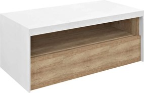 Sapho Viera - Umyvadlová skříňka 100x44x50 cm, 1x zásuvka, matná bílá/dub Alabama VA100-2222