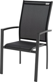 Doppler EXPERT WOOD Antracit - zahradní hliníková sedací souprava 4+1