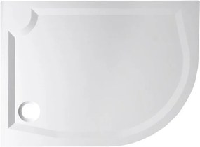 Gelco RIVA sprchová vanička z litého mramoru, čtvrtkruh 120x90cm, levá - GR12090L