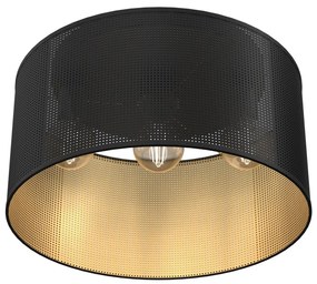 Luminex Lustr přisazený LOFT SHADE 3xE27/60W/230V černá/zlatá LU5247