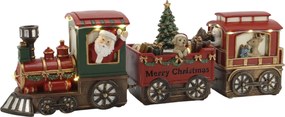 Vánoční vláček Noël se 2 vagóny a LED světýlky – 37*8*12 cm / 6xAA