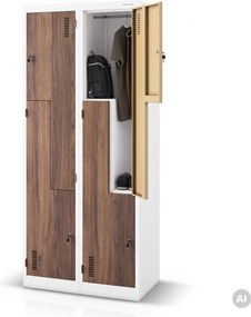 Šatní skříň typu L bílá, ořech, 800x1850x450 mm: JULIA Eco Design