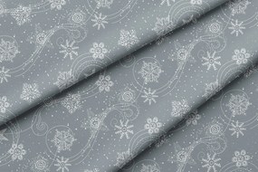 Ubrus vánoční teflonový - V-02 - šedý Rozměry: průměr 130, Tvar: Kulatý