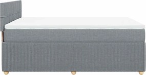 Box spring postel s matrací světle šedá 140 x 190 cm textil 3287451