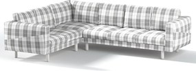 Potah na pohovku IKEA Norsborg rohová 5-místná barva šedá látka pletený vzor, vzorované