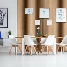 Dřevěný akustický panel, 2400 x 600 mm, B2BP004, dub