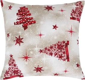 Bellatex Povláček Vánoce 40x40 cm 40x40 cm Vánoce stromek Červená
