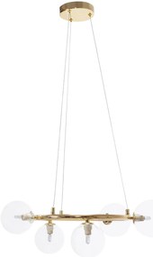 Toolight, stropní svítidlo skleněné koule 5xG9 APP1158-6CP, zlatá, OSW-04690