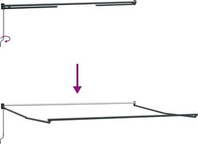 vidaXL Zatahovací markýza antracitová a bílá 4,5 x 3 m textil a hliník [3215701] Barva: Oranžová/černá/žlutá (bílý rám)
