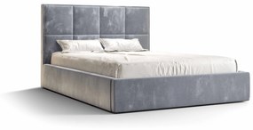 Manželská postel 160 cm Gino (světle modrá) (s roštem a úložným prostorem). 1046930