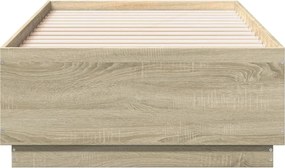 Rám postele s LED osvětlením dub sonoma 75 x 190 cm kompozit 3209669