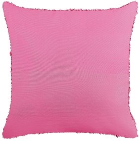 Sada 2 bavlněných polštářů 45 x 45 cm růžové RHOEO Beliani