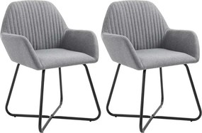 vidaXL Jídelní židle 2 ks textil [249814] Barva: Tmavě šedá